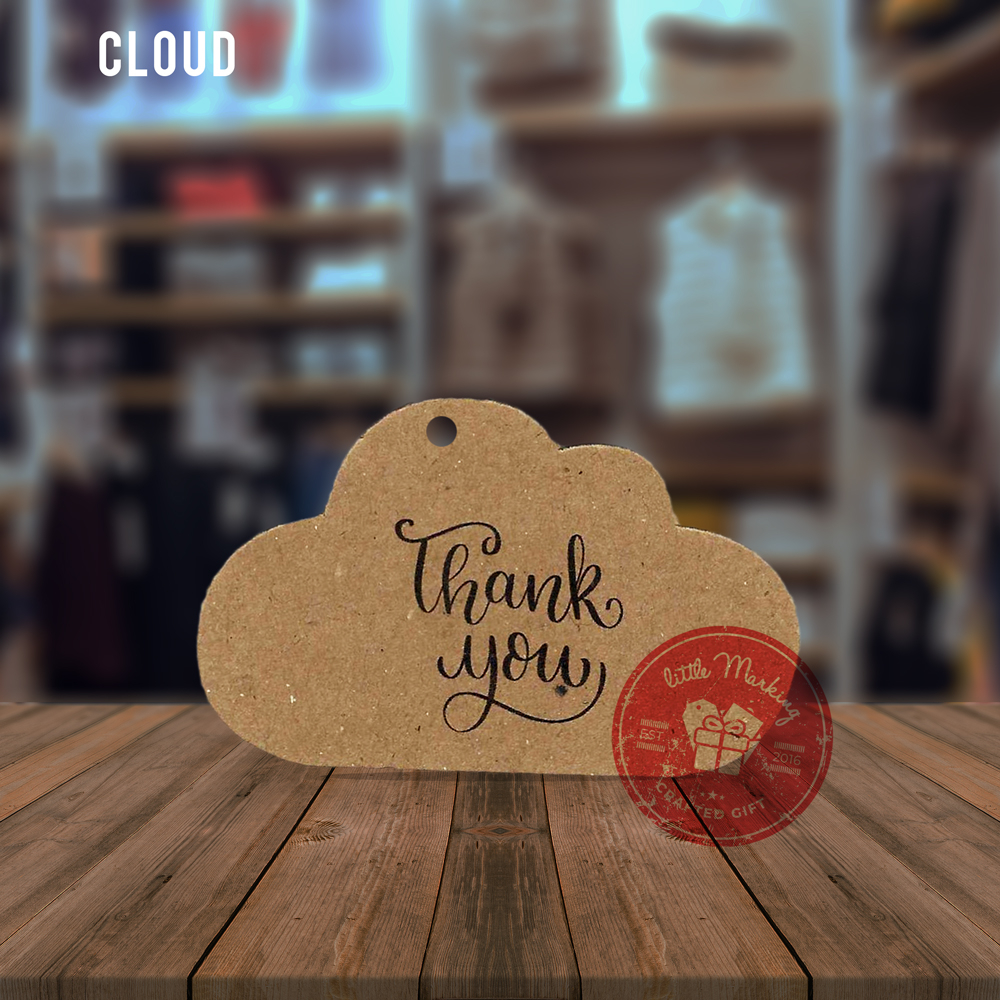 Jual Kraft Paper Hang Tag Kartu Ucapan Terima Kasih Hampers Parcel ...