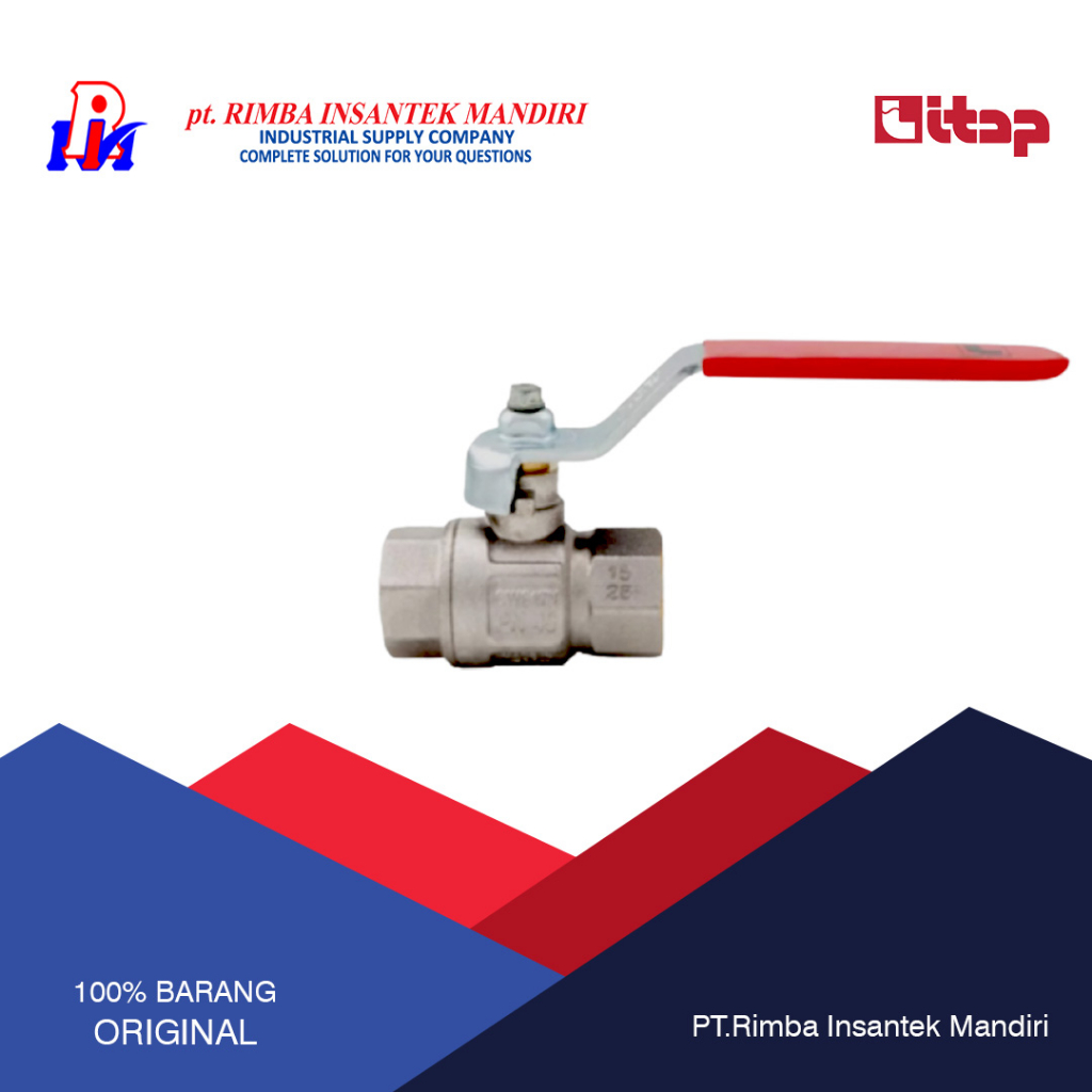 Jual Stop Kran / Ball Valve ITAP FULL FLOW FLAT 1" inch | Shopee Indonesia