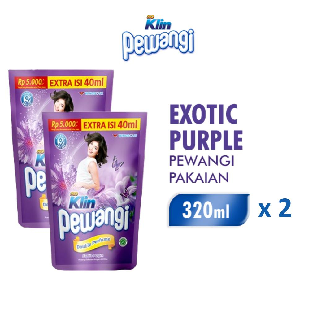 Jual Soklin Pewangi Pakaian Exotic Purple Pouch 320 ml x2 | Shopee Indonesia