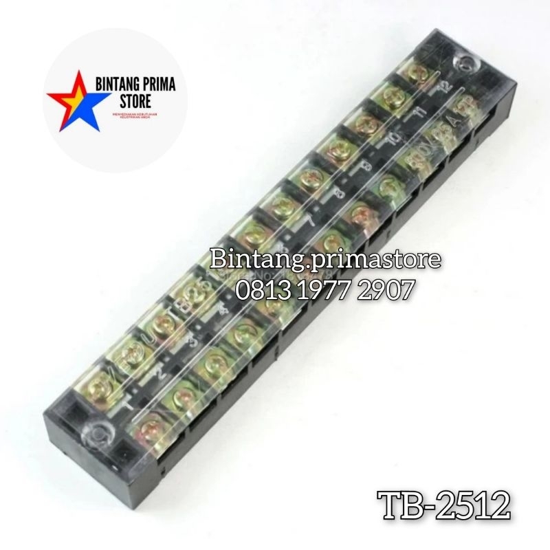 Jual Terminal Block TB-2512 12pole/phase kapasitas 25A 400v | Shopee Indonesia