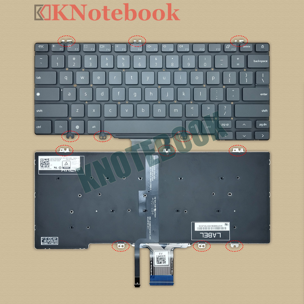 Jual Keyboard Dell Latitude 5300 5310 7300 5300 5310 2-in-1 Backlight ...