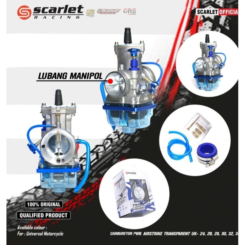 Jual KARBU KARBURATOR PWK UNIVERSAL ORIGINAL SCARLET BLACK SERIES ...