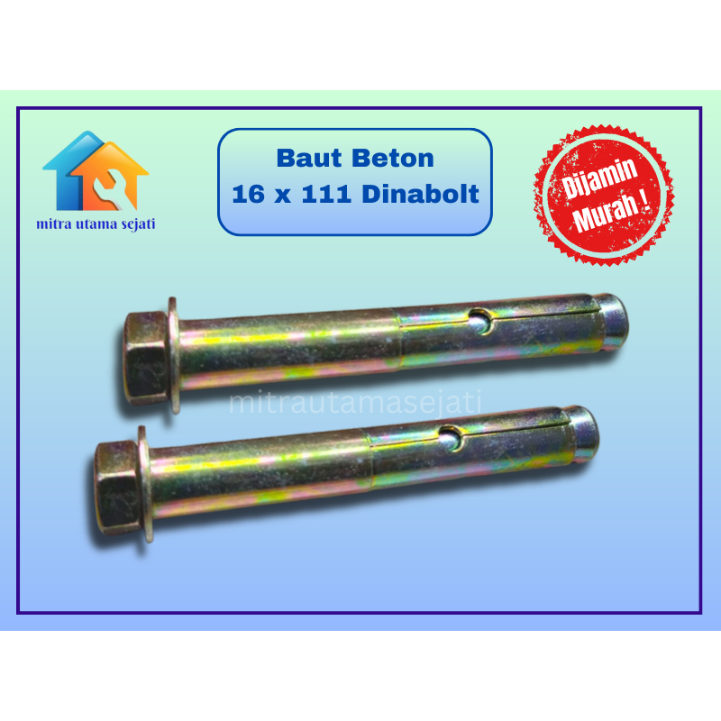 Jual Baut Beton Dinabolt 16 x 111 Baut Tanam Tembok Beton Dynabolt ...