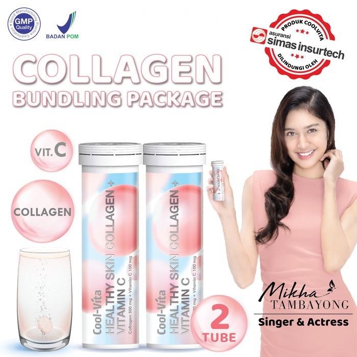 Jual 2 Tube Coolvita Kolagen + Vitamin C Healthy Skin Collagen Drink | Shopee Indonesia