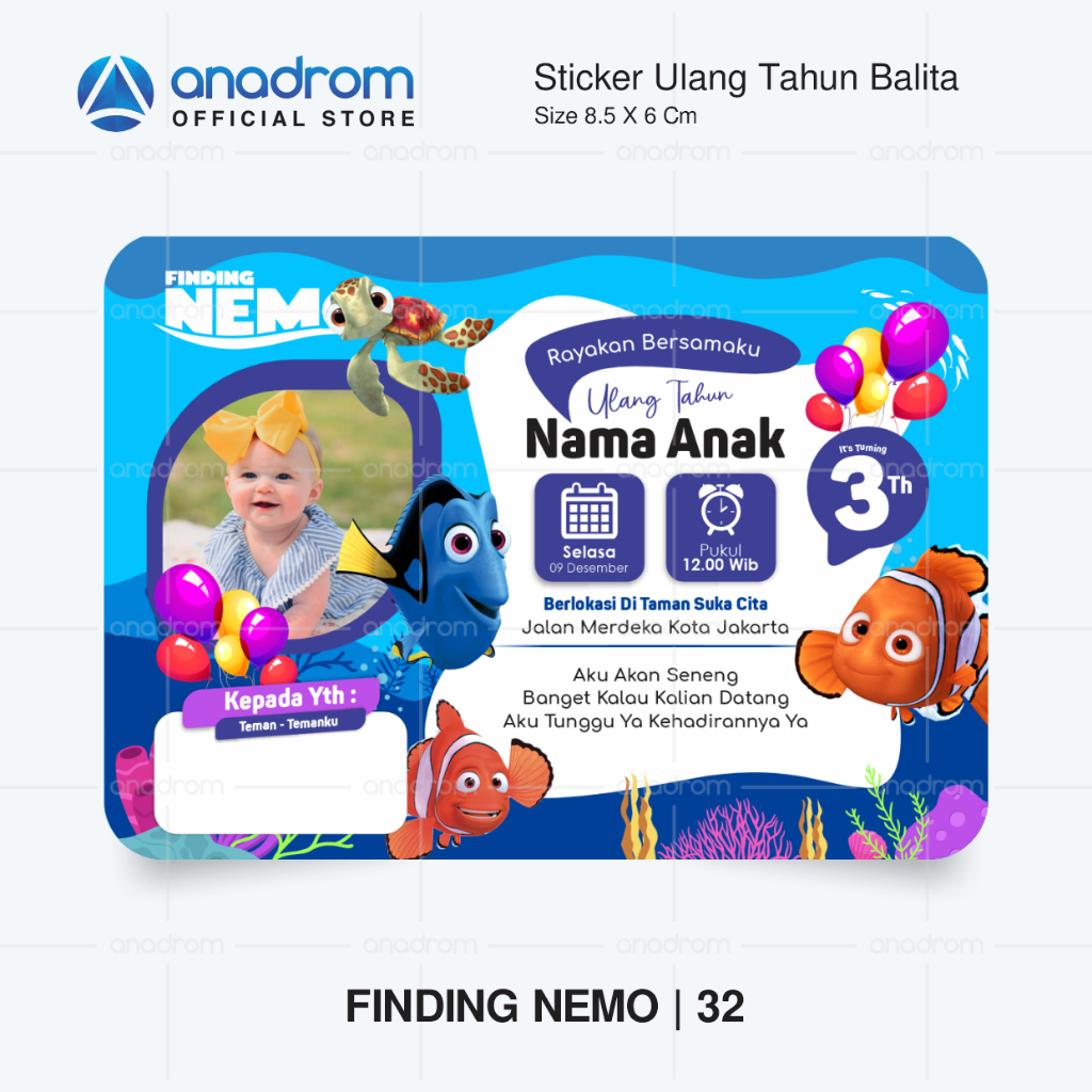 Jual Sticker Label Ulang Tahun Balita | Sticker Label Box Makanan ...