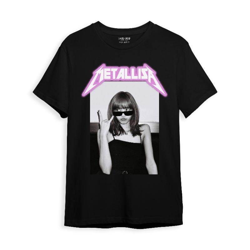 Jual Kaos Band Metallica x Lisa Black Pink - Desain Parodi Metallisa ...