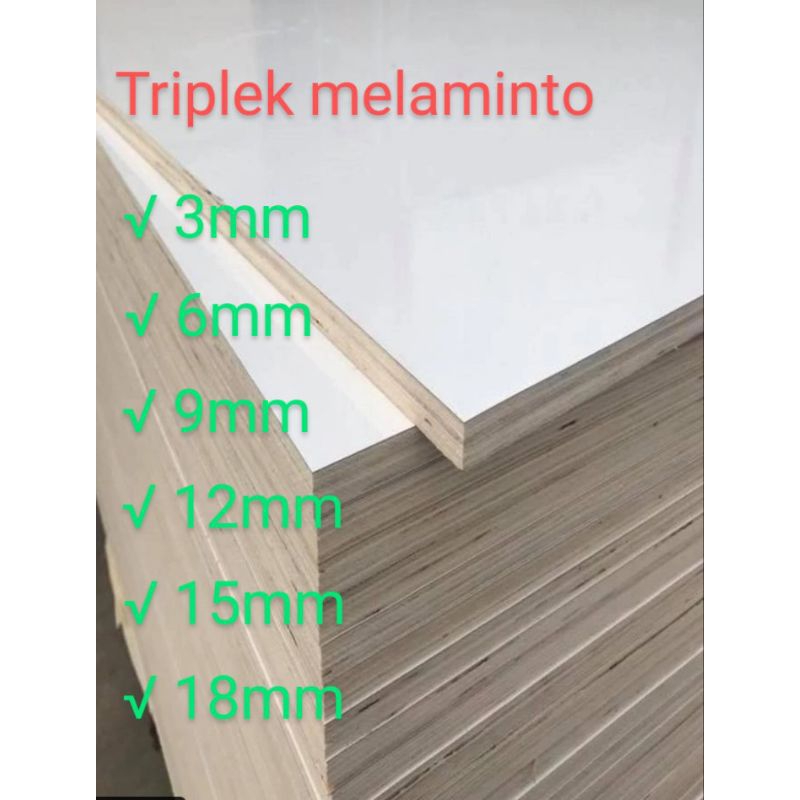 Jual trimin 3mm/triplek melamin 3mm/trimin putih 3mm/trimin potongan ...