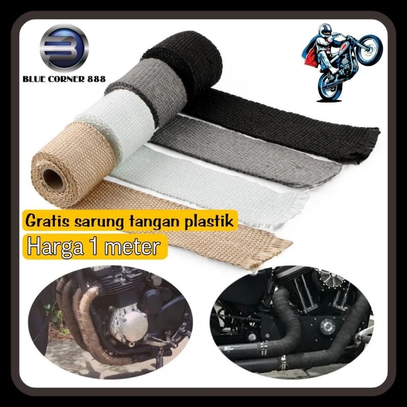 Jual 1 Meter Kain Wrap Lapisan Peredam Panas Pipa Knalpot | Shopee ...