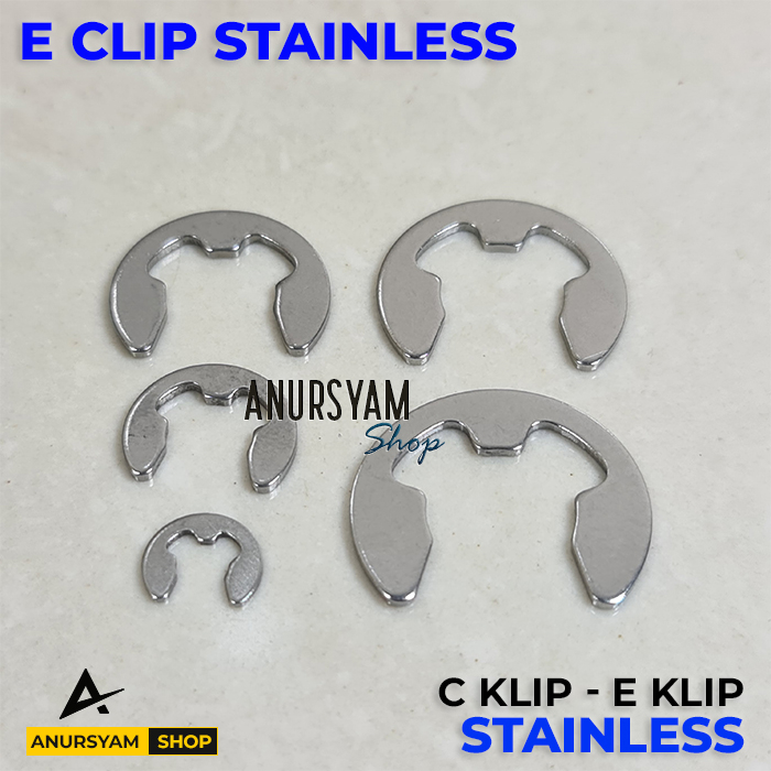 Jual E Clip Klip 1 - 15mm / E Ring Snap / E Klip STAINLES / E Ring ...