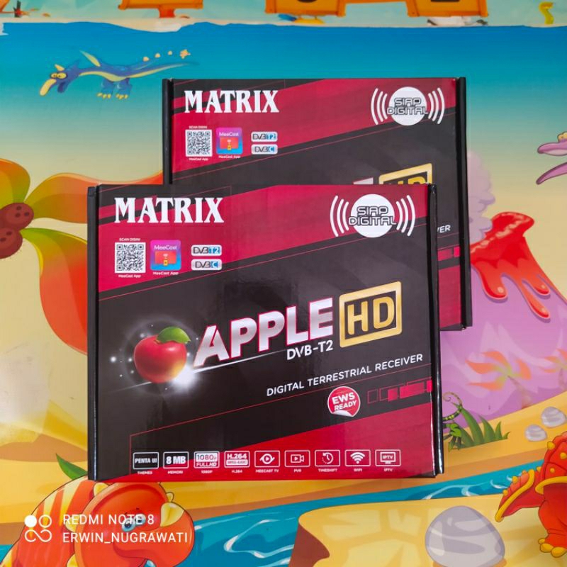 Jual STB TV Digital Set Top Box DVB T2 - Matrix Apple HD Merah | Shopee ...