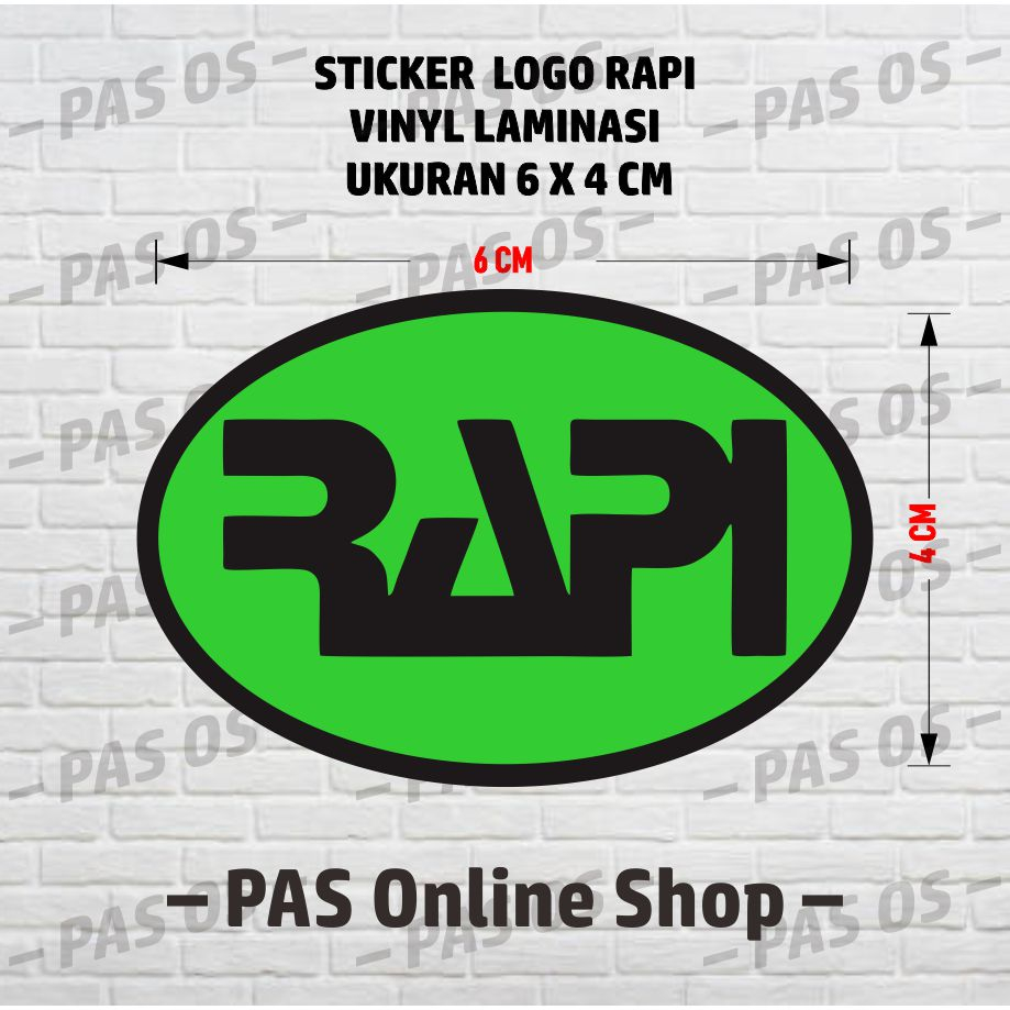 Jual STICKER LOGO RAPI UKURAN 6 X 4 CM (KECIL) | Shopee Indonesia