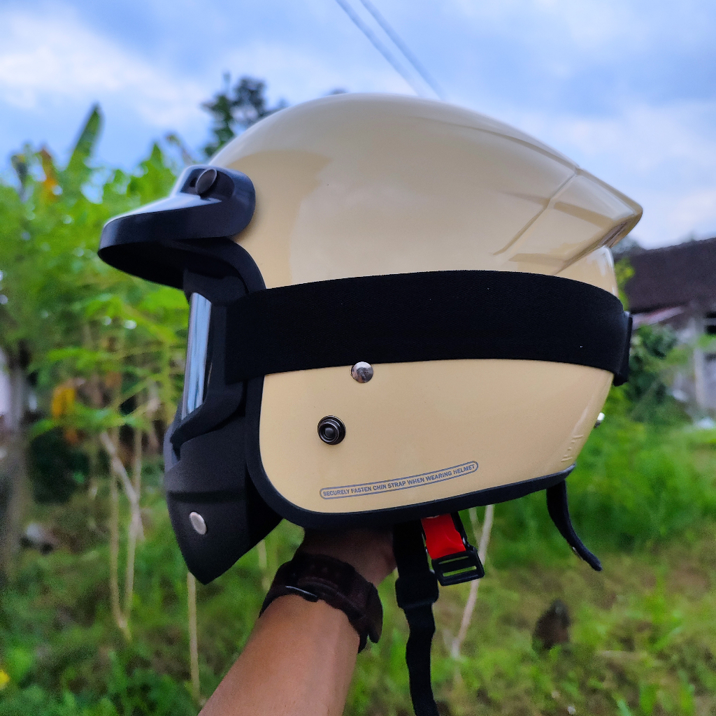 Jual HELM BOGO RETRO KLASIK GOGGLE MASK TOPENG KAIROZ | Shopee Indonesia