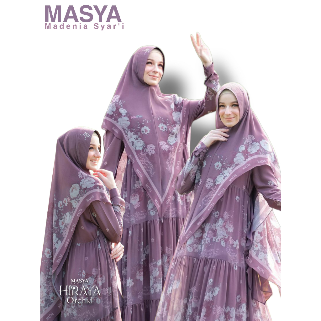 Jual Masya / Hiraya Series / Baju Set Syari / Dress Syari | Shopee ...