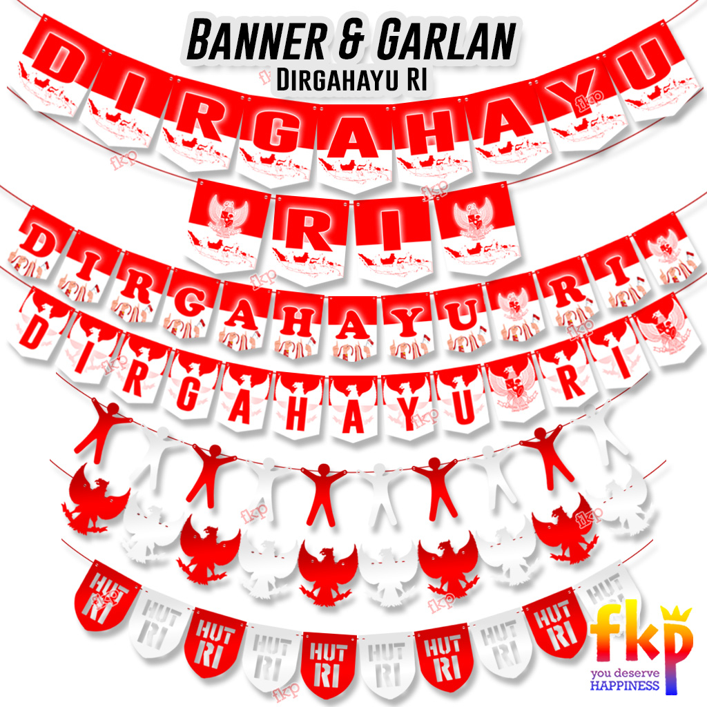 Jual Banner Gantung Dirgahayu RI/ Garlan Agustusan/ Panji Flag ...
