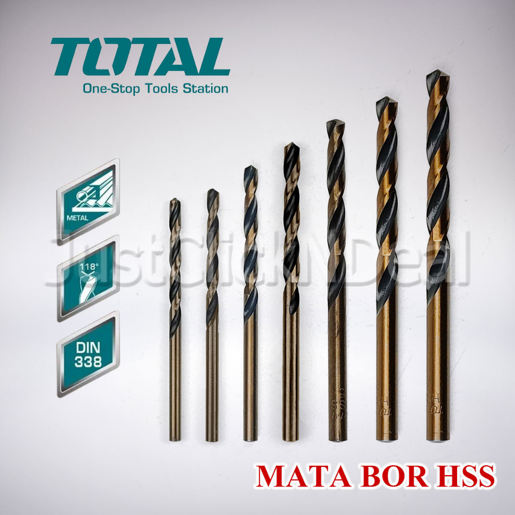 Jual TOTAL Mata Bor Besi 3 - 8 mm HSS Twist Drill Bit | Shopee Indonesia