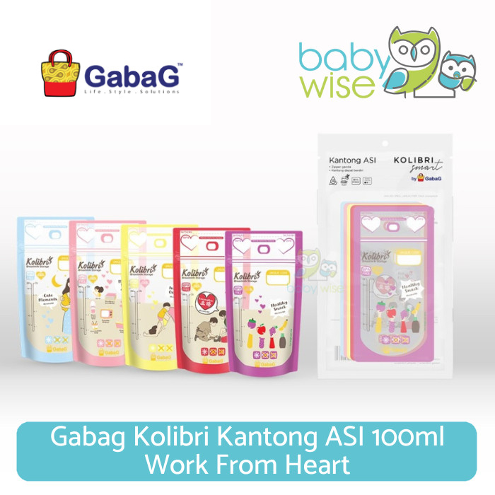 Jual Gabag Kolibri Kantong ASI 100ml Work From Heart | Shopee Indonesia