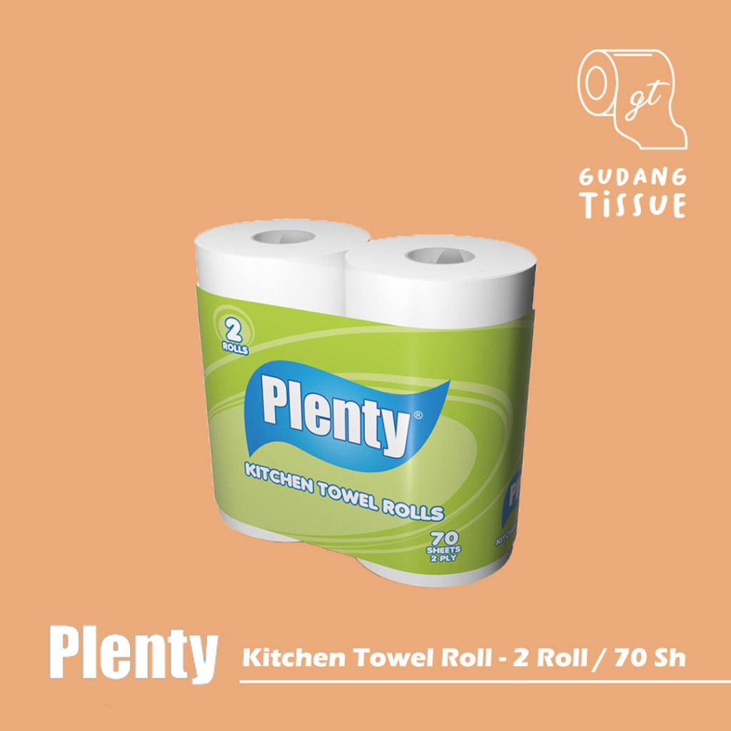 Jual Plenty Kitchen Towel Rolls Tissue 2 In 1 [2 Ply/70 Sheets ...