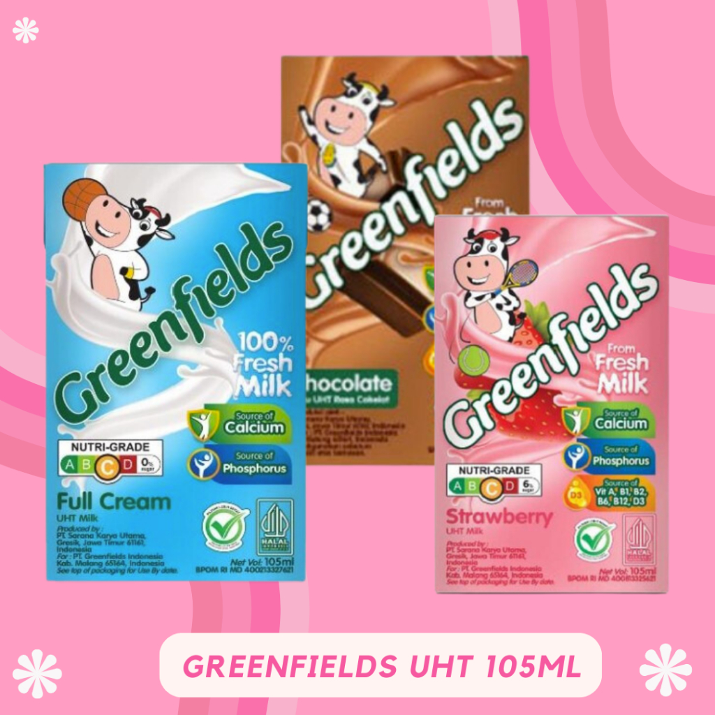 Jual Susu Greenfield UHT Strawberry 105ml | Shopee Indonesia