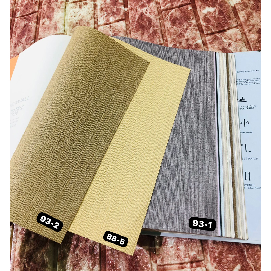 Jual Wallpaper Dinding Polos Berserat Kuning Orange Cream Proyek Kantor ...