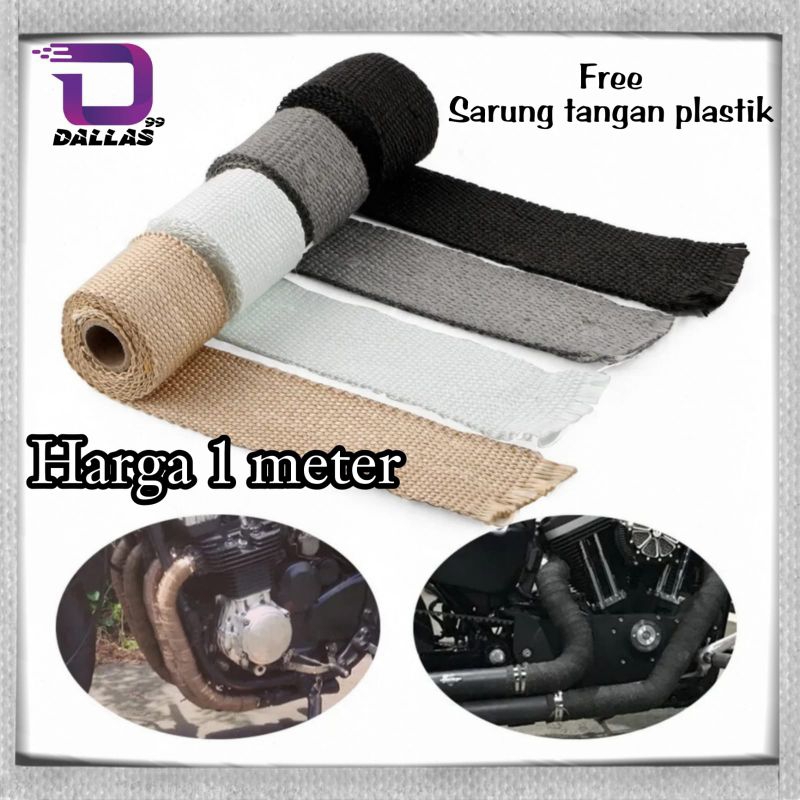 Jual 1 Meter Kain Warp Lapisan Peredam Panas Pipa Knalpot | Shopee ...