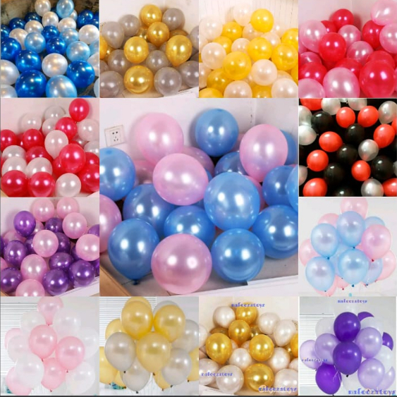 Jual {isi 30 pcs} MIX Balon metalik / Balon latex / Balon Metalik 12 ...