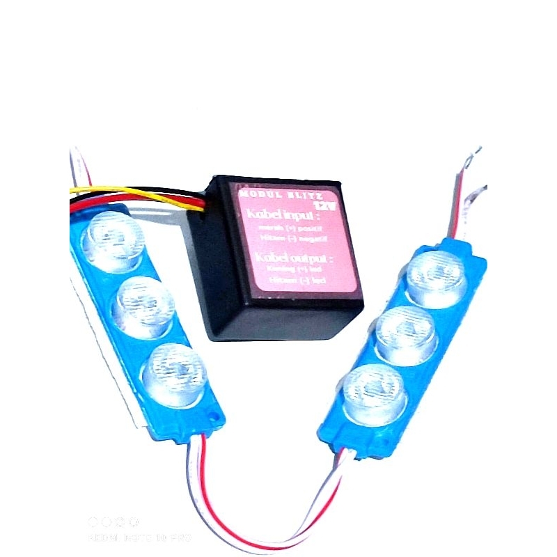 Jual MODUL LAMPU LED KILAT /BLITZ PESAWAT +2 LED 3 MATA 12 VOLT ...