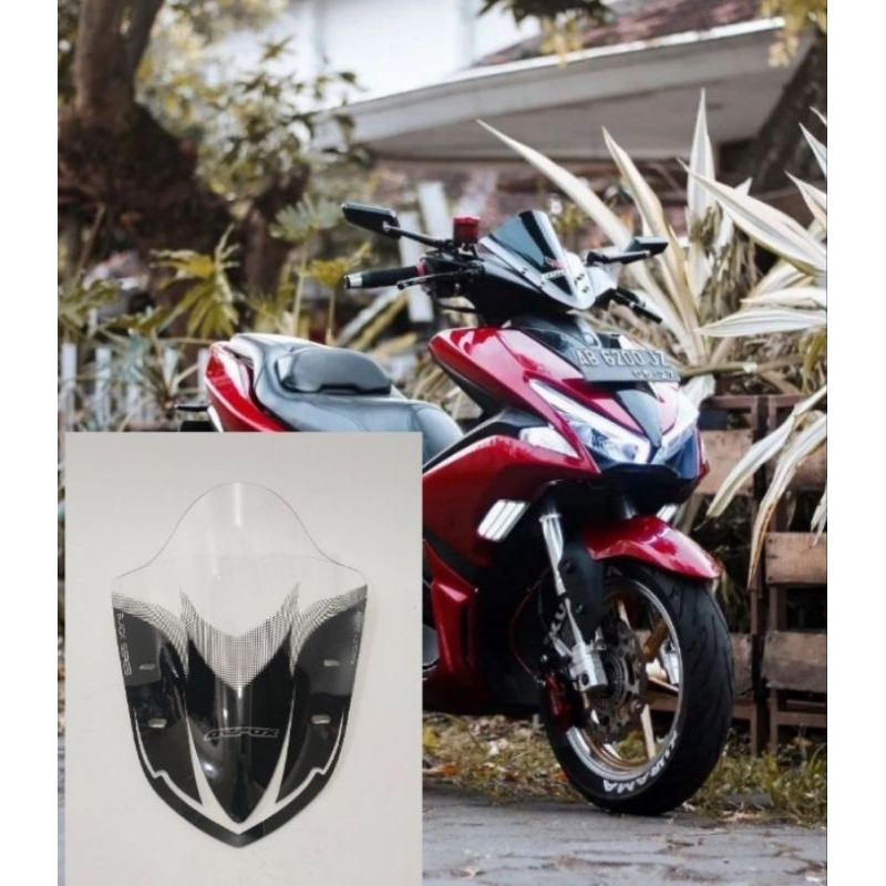 Jual visor variasi yamaha aerox old new model jenong black series bahan ...