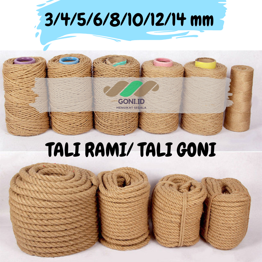 Jual Tali rami 3mm s/d 14mm PER METER Tali goni / Garukan Kucing / Tali ...