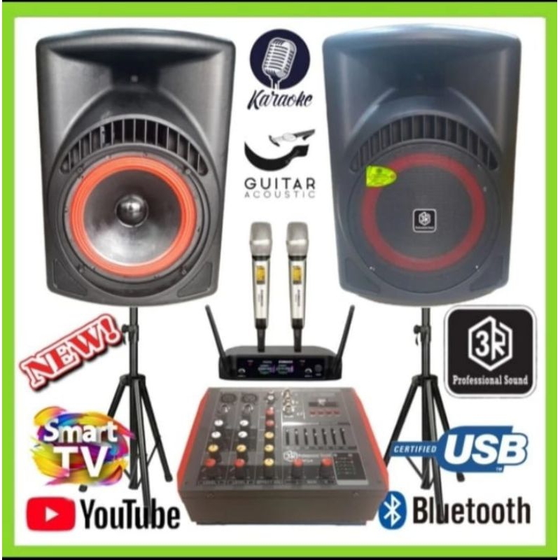 Jual Paket Sound Power Mixer 4 Channel 3R 15 Inch, Aerobik, Senam, Upacara. | Shopee Indonesia