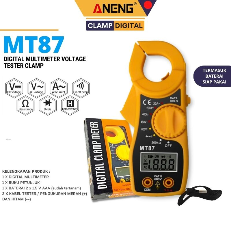 Jual Tang Multimeter Digital Clamp Meter MT87 Tang Ampere Multimeter MT ...