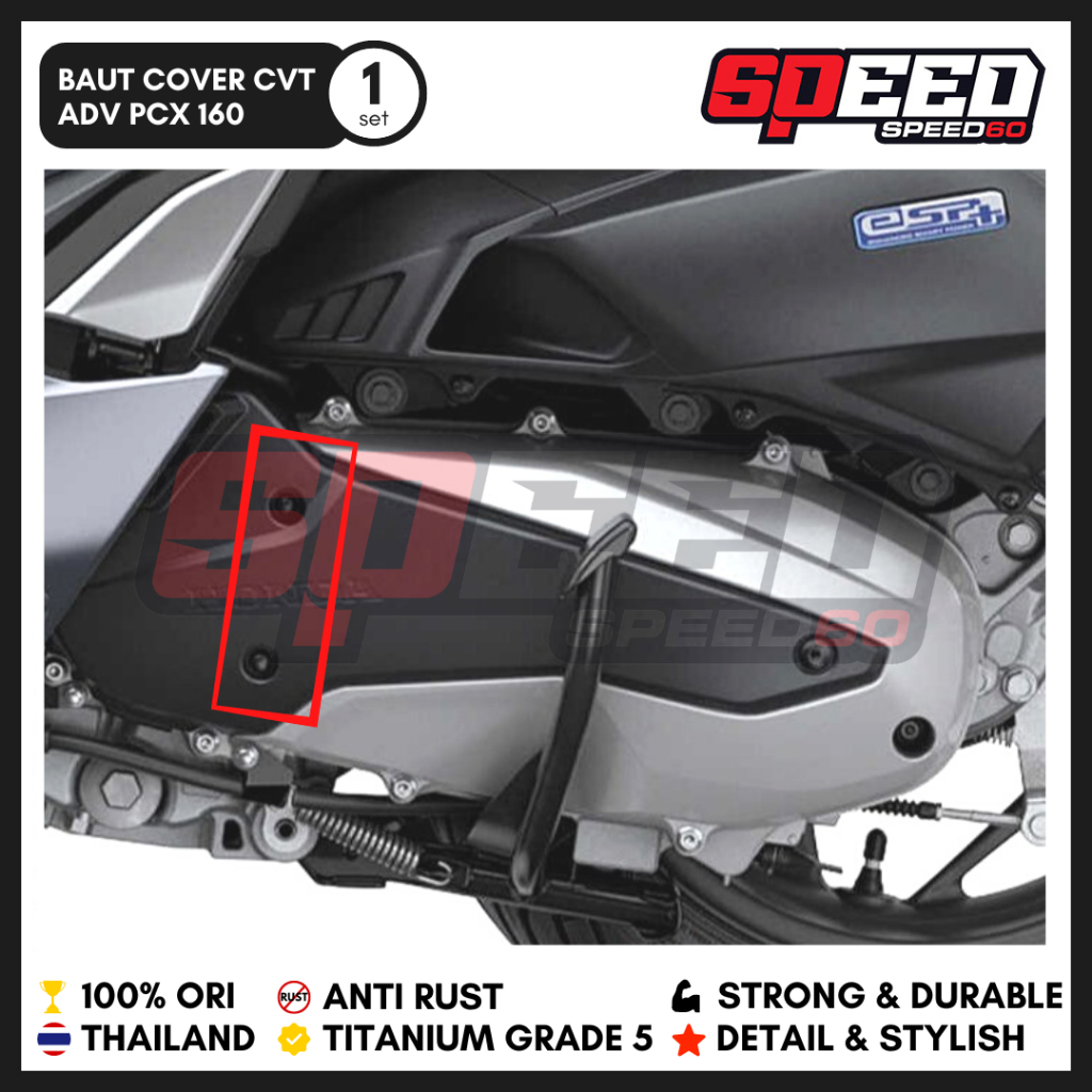 Jual Probolt Titanium Baut Cover CVT Keong Honda PCX ADV 160 Grade 5 King Nut 2pcs | Shopee ...
