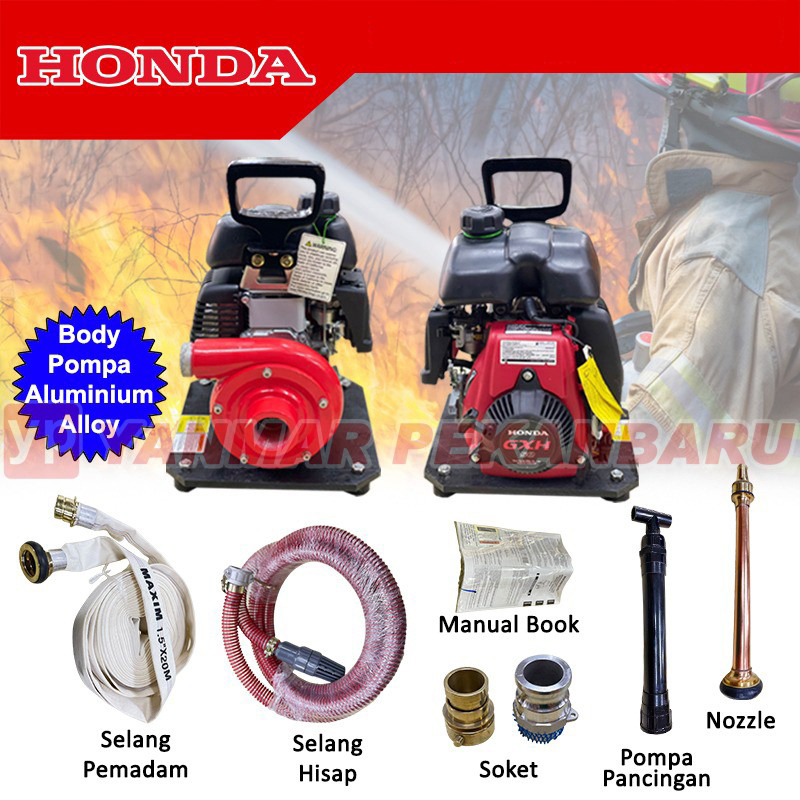 Jual Mesin Pompa Air Pemadam Portable Fire Pump HONDA GXH 50 Mini Striker Body Aluminium Komplit ...