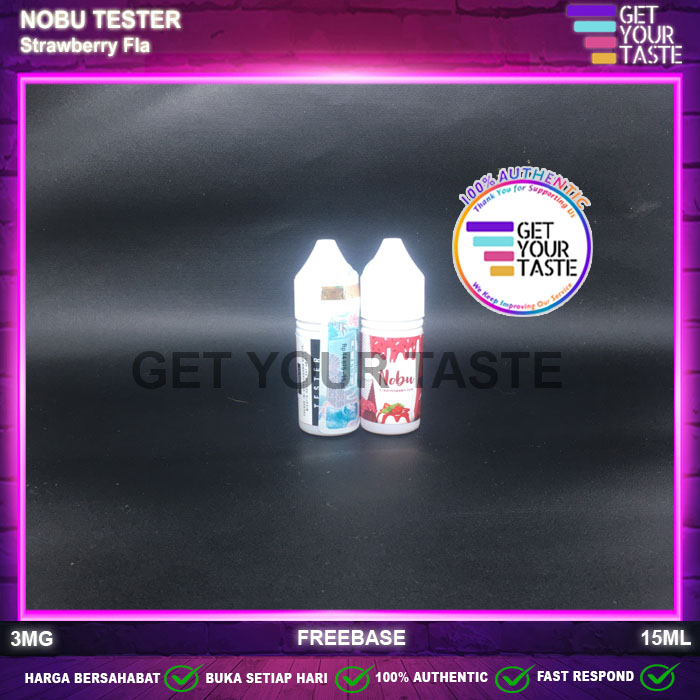 Jual Liquid NOBU Strawberry Fla Freebase 3MG 15ML by Miracle Lab x RK | Shopee Indonesia