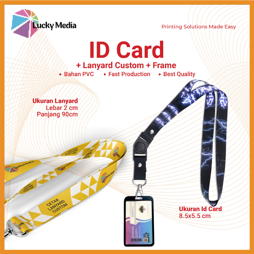Jual Cetak ID Card dan Tali Lanyard Custom / Paket ID Card dan Tali ...