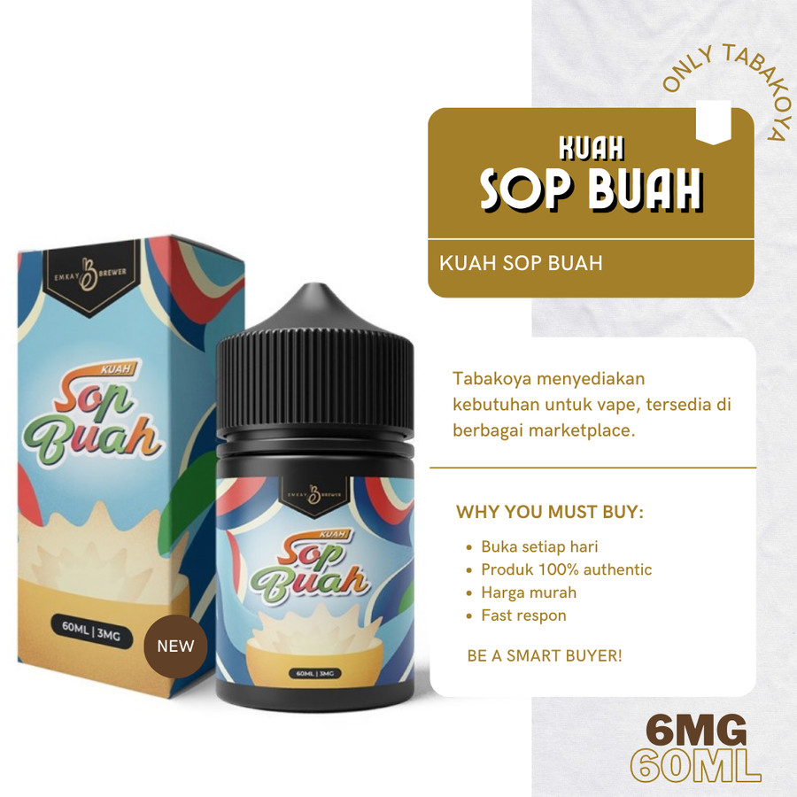 Jual KUAH SOP BUAH LIQUID 6MG 60ML BY EMKAY BREW | Shopee Indonesia