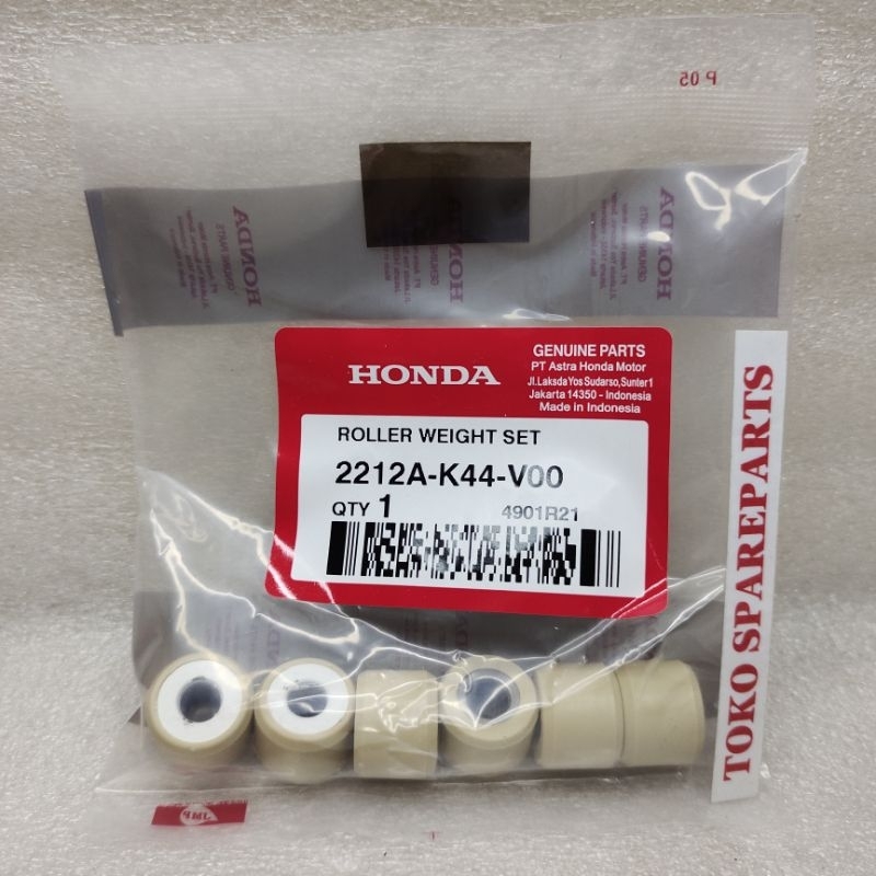 Jual 2212A-K44-V00 ROLLER WEIGHT SET Beat Pop Street Scoopy esp ...