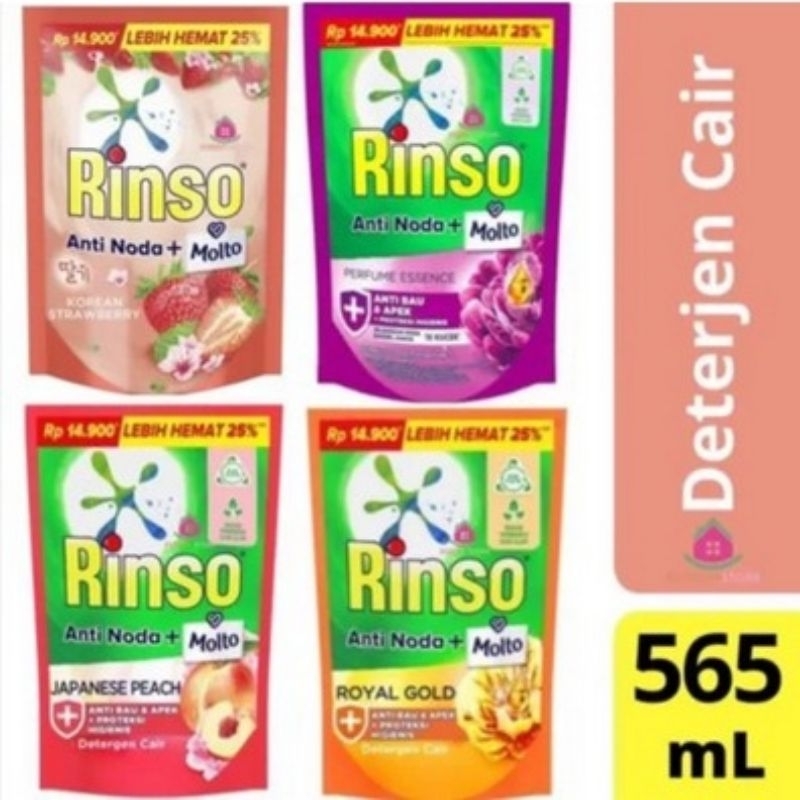 Jual Rinso liquid detergent cair 510ml/565ml all varian | Shopee Indonesia