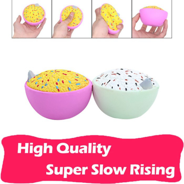Jual Unik Squishy Rice Bowl Squishy Makanan Slow Rising - Rice Bowl ...
