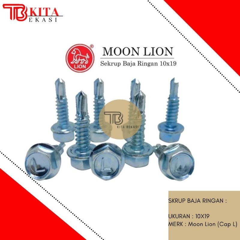 Jual BAUT BAJA RINGAN 10x19 (2 cm) MOON LION / BAUT ROOFING 10x19 (2cm ...