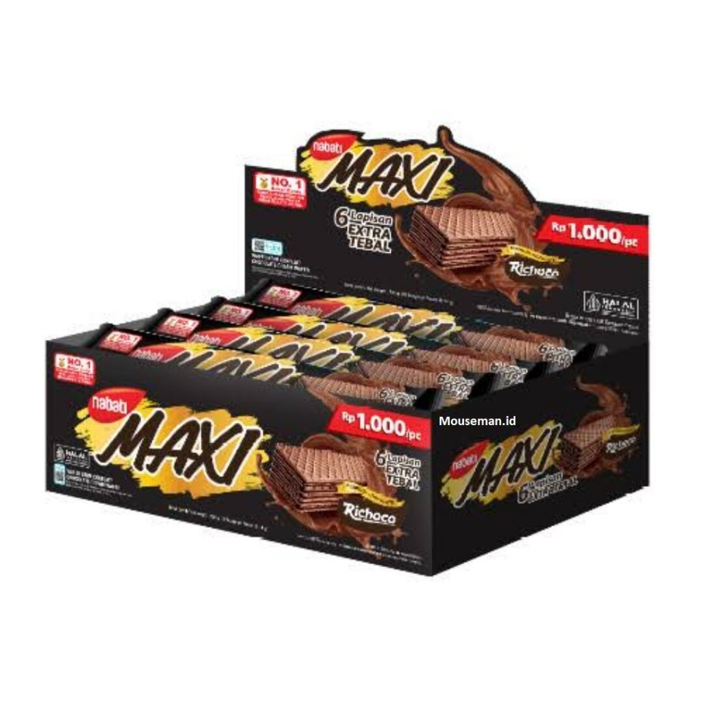 Jual Nabati Richoco MAXI wafer krim cokelat / PREMIUM chocolate cream wafer 6 Lapisan EXTRA ...