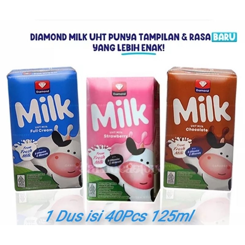 Jual Susu Uht Diamond 125ml Dus / Karton (40Pcs) | Shopee Indonesia