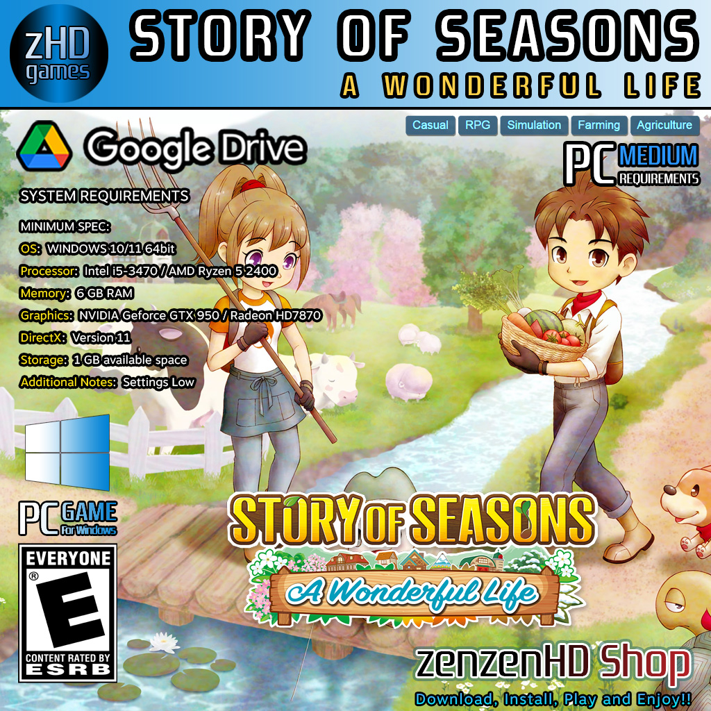 Jual STORY OF SEASONS - A WONDERFUL LIFE | Harvest Moon AWL Remake ...