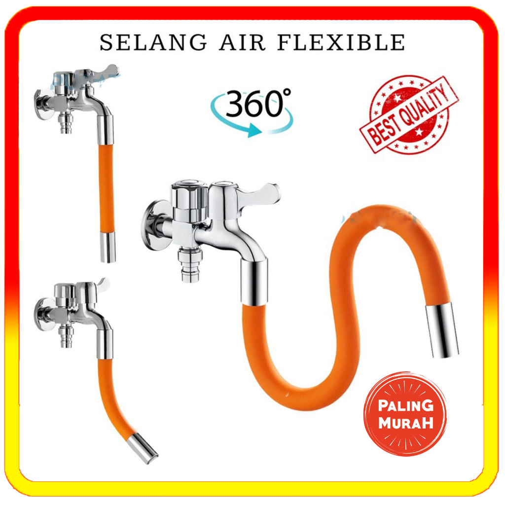 Jual CL Sambungan Kran Air Fleksibel 360 Derajat / Selang 20CM 30CM 50CM / Selang Flexible 20-30 ...