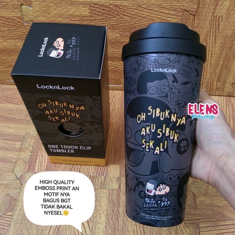 Jual Lock n Lock one touch tumbler shinchan x tahilalats 550ml | Shopee ...