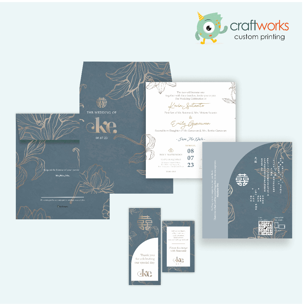 Jual UNDANGAN WEDDING / SANGJIT SINGLE HARD COVER + ENVELOPE CUSTOM ...