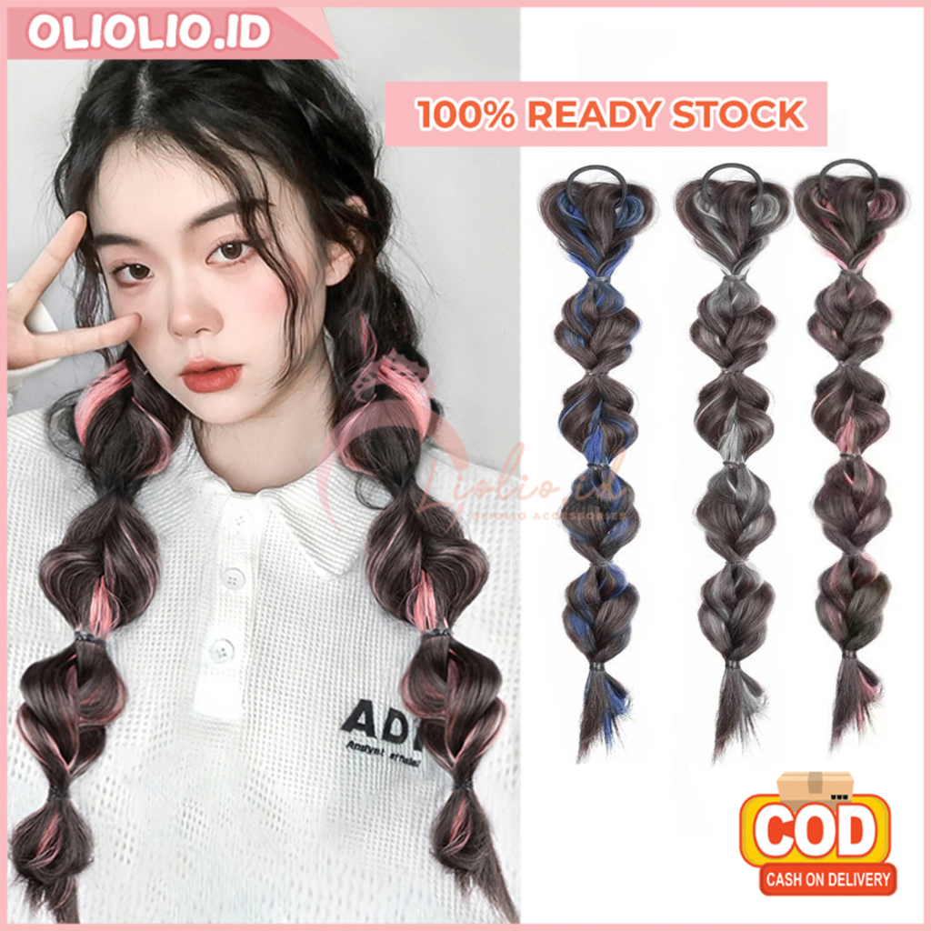 Jual Rambut Palsu Wanita Kepang Ponytail Twist Gaya Hip Hop Korea ...