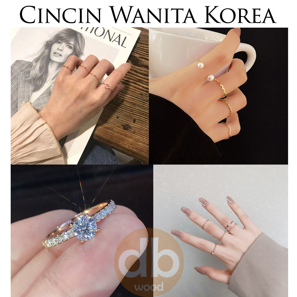 Jual Cincin Wanita Korea | Cincin Berlian | Cincin set | Cincin Titanium | Shopee Indonesia