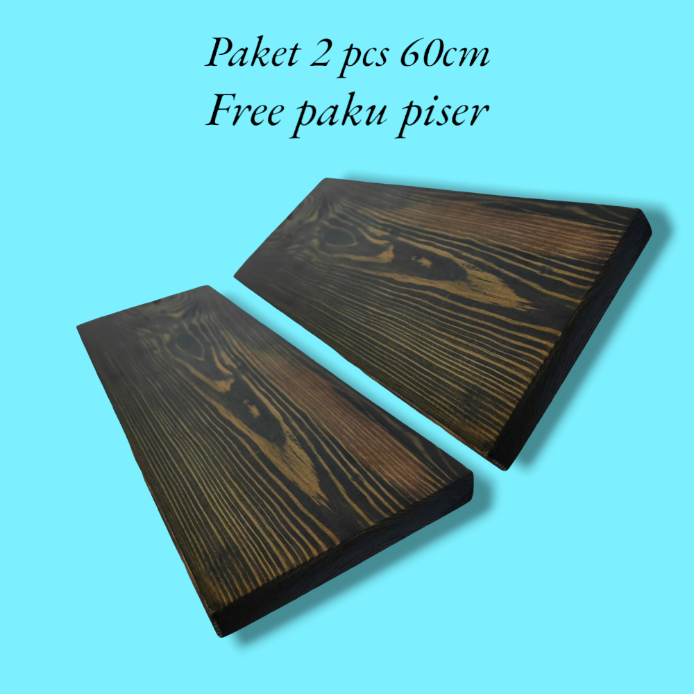 Jual Karissut Rak dinding gantung ambalan kayu tempel papan kayu jati ...