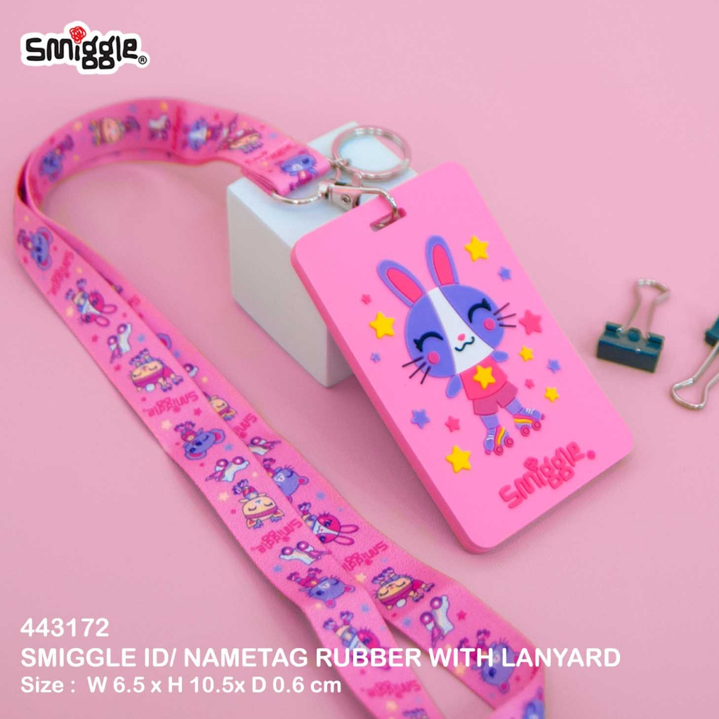 Jual SMIGGLE ID/ NAMETAG RUBBER WITH LANYARD 443172 | Shopee Indonesia