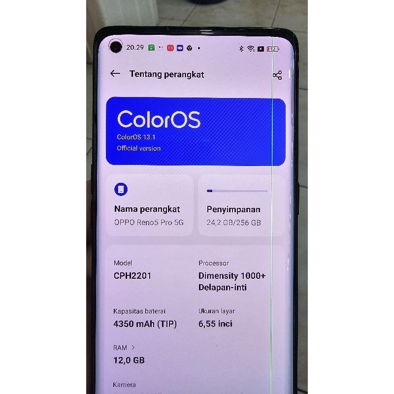 Jual Oppo Reno5 pro 5G garis hijau | Shopee Indonesia